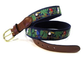 Departments - Leather Man Tropical Bird Belt - Size 42 | San Diego ...